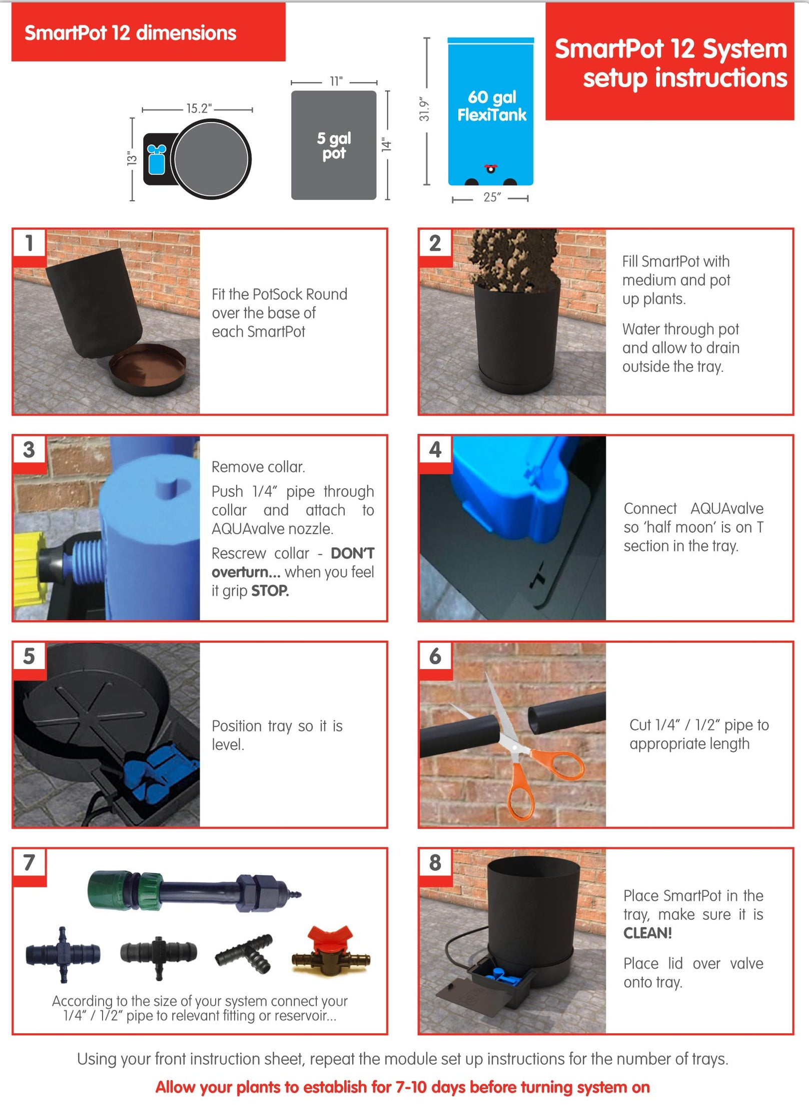 AutoPot Spring Pot 12 System 60 gal Flexi Tank