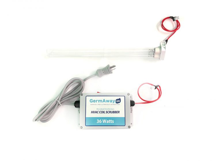 Cure UV Germ Away UV HVAC Coil Scrubber Microbial Disinfection for Hor